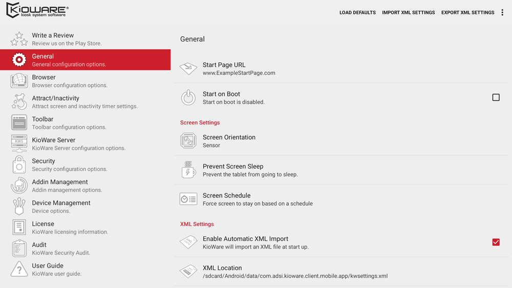 KioWare for Android kiosk management